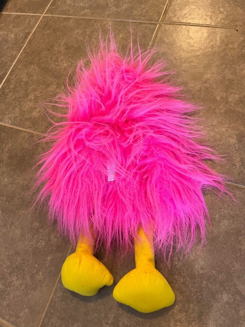 Pink Parrot Hand Puppet Beak Squeaks Big Pink Fuzzy Bird - Etsy