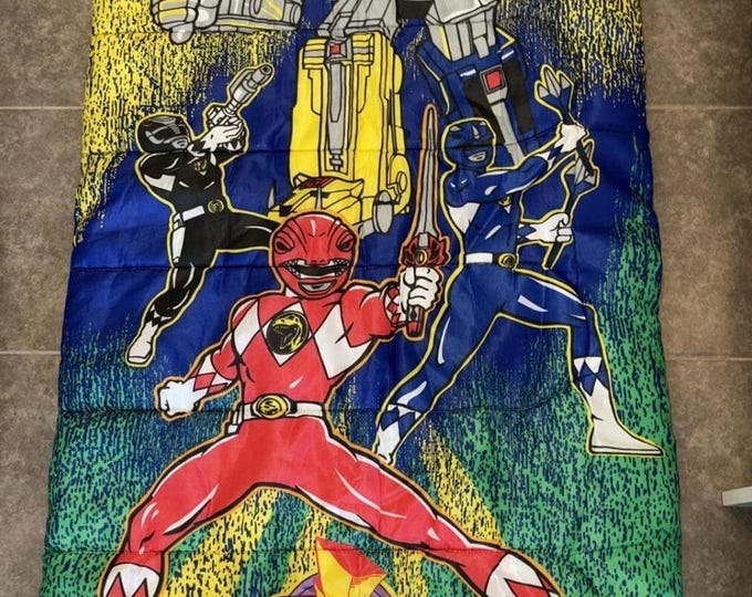 Vintage 1994 Mighty Morphin Power Rangers Sleeping Bag Saban - Etsy