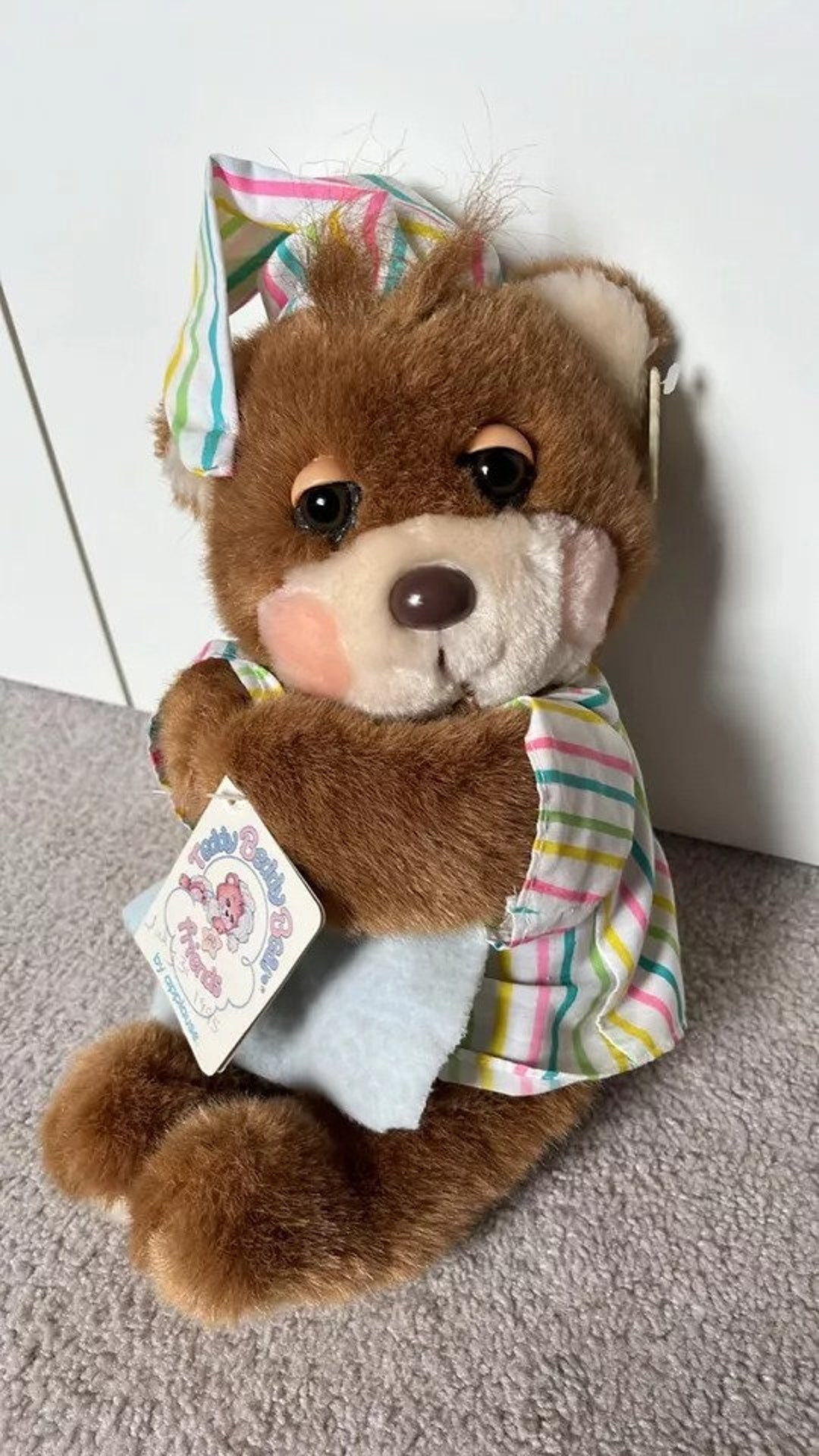 Vintage Teddy Beddy Bear by Applause Plush Stuffed Animal 12 With Tag ...