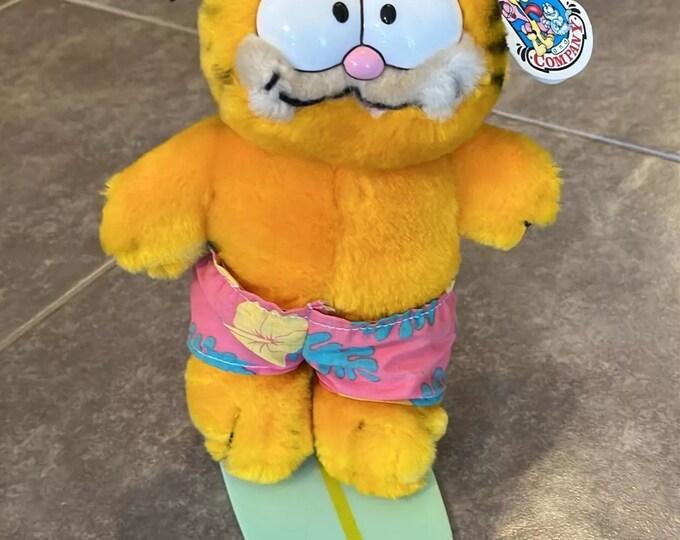 Vintage 1978 Dakin Garfield Wave Rider Surfing Plush 8" - Etsy