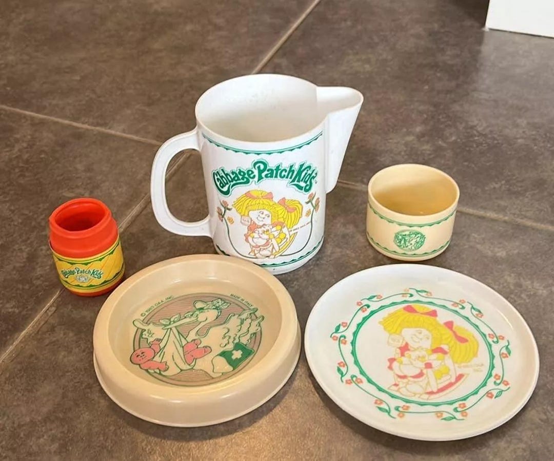 Vintage 1983 Cabbage Patch Kid Tea Set Play Set 5 Items Included - Etsy