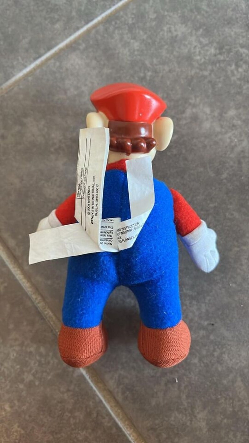 Mario Plush Toy 5 Nintendo 2004 Wendys Kids Meal Super Mario - Etsy