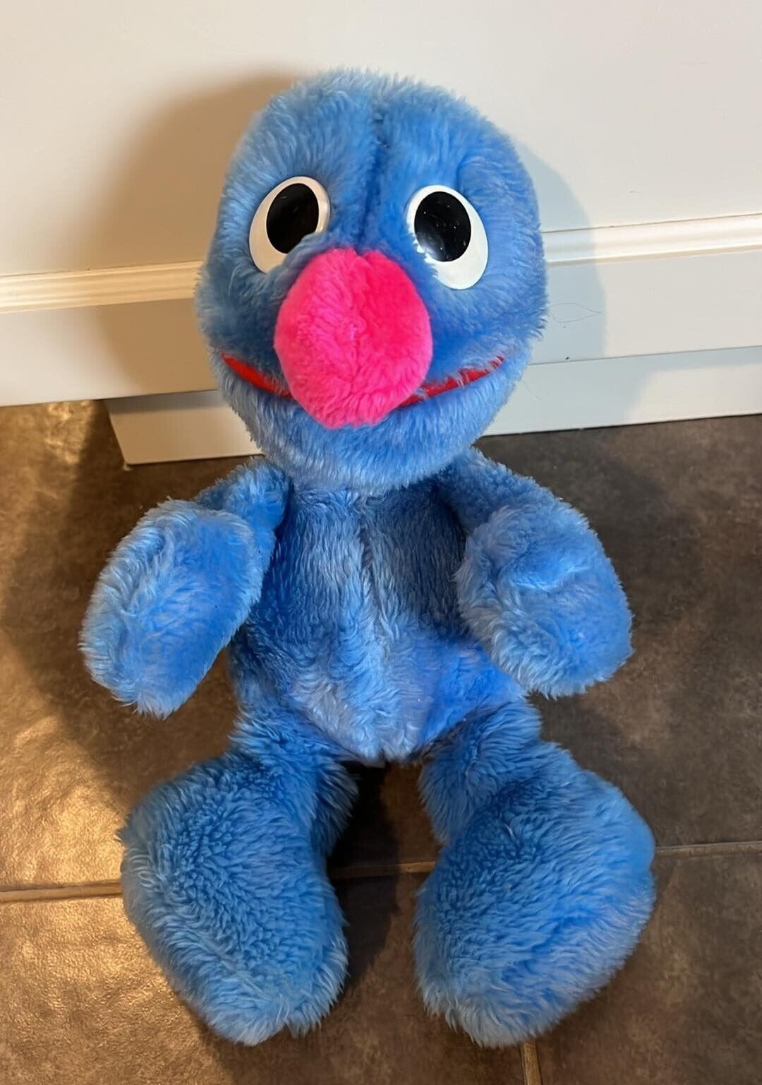 Vintage 1983 Hasbro Softies Sesame Street Baby Grover Stuffed Animal ...