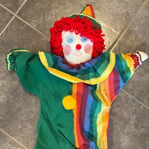 Vintage Rainbow Clown Rag Doll Plush Toy 25 - Etsy