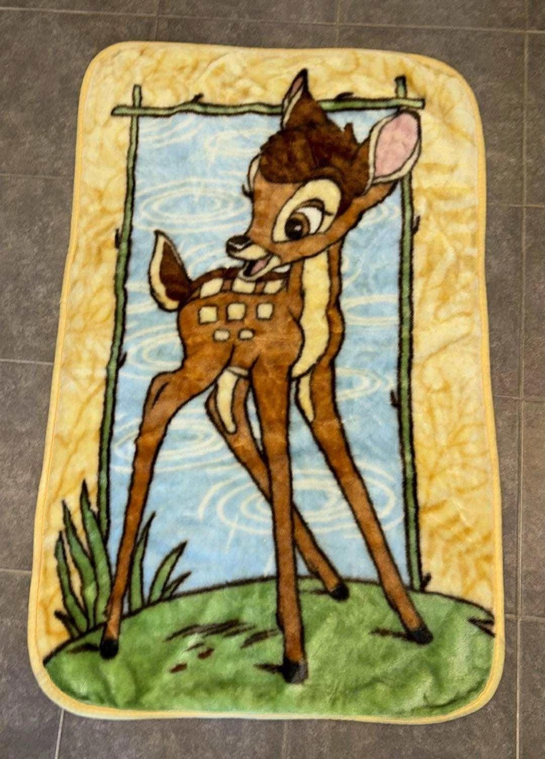 Vintage Walt Disney Bambi Baby Blanket Throw - Etsy