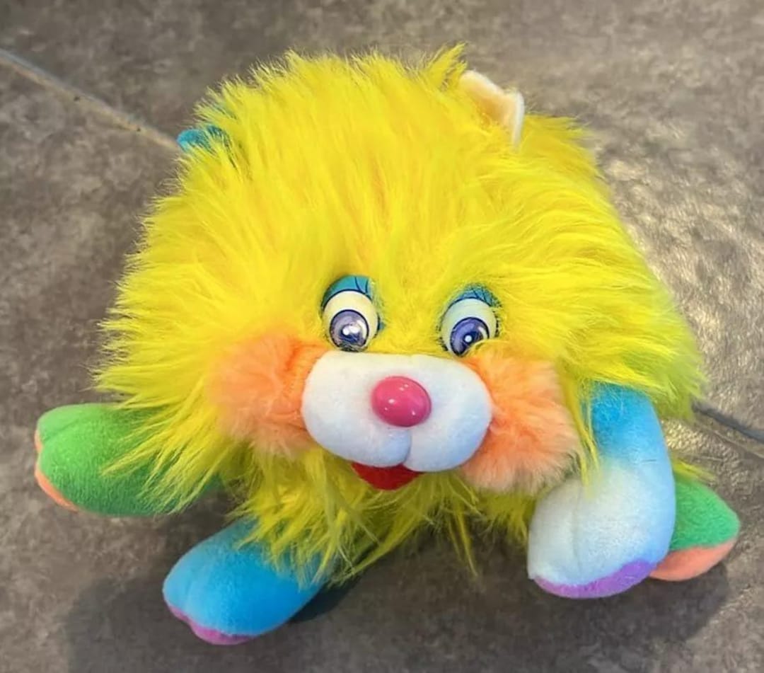 1986 Mattel Mini Popple Plush Puffling Stuffed Animal Yellow Pink - Etsy
