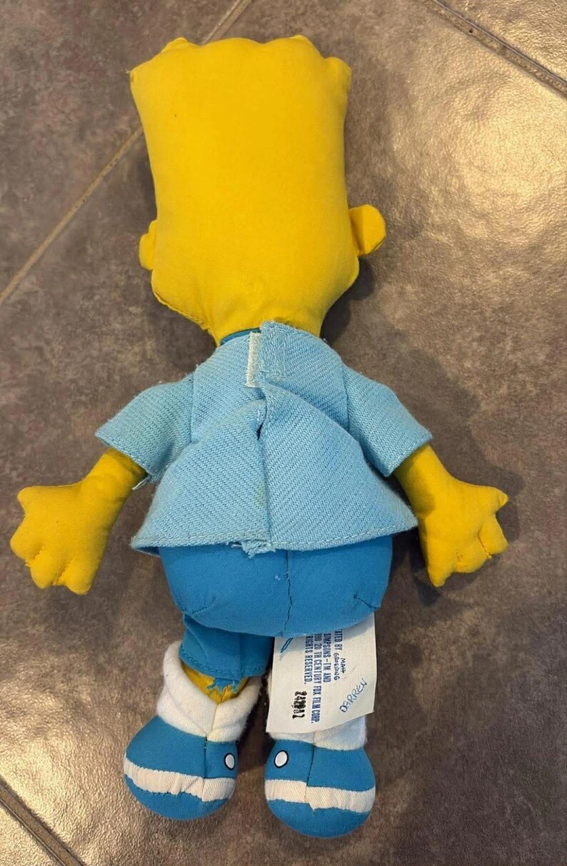 Vintage 1990 the Simpsons 10" Inch Bart Simpson Plush Doll by Matt Groening - Etsy UK