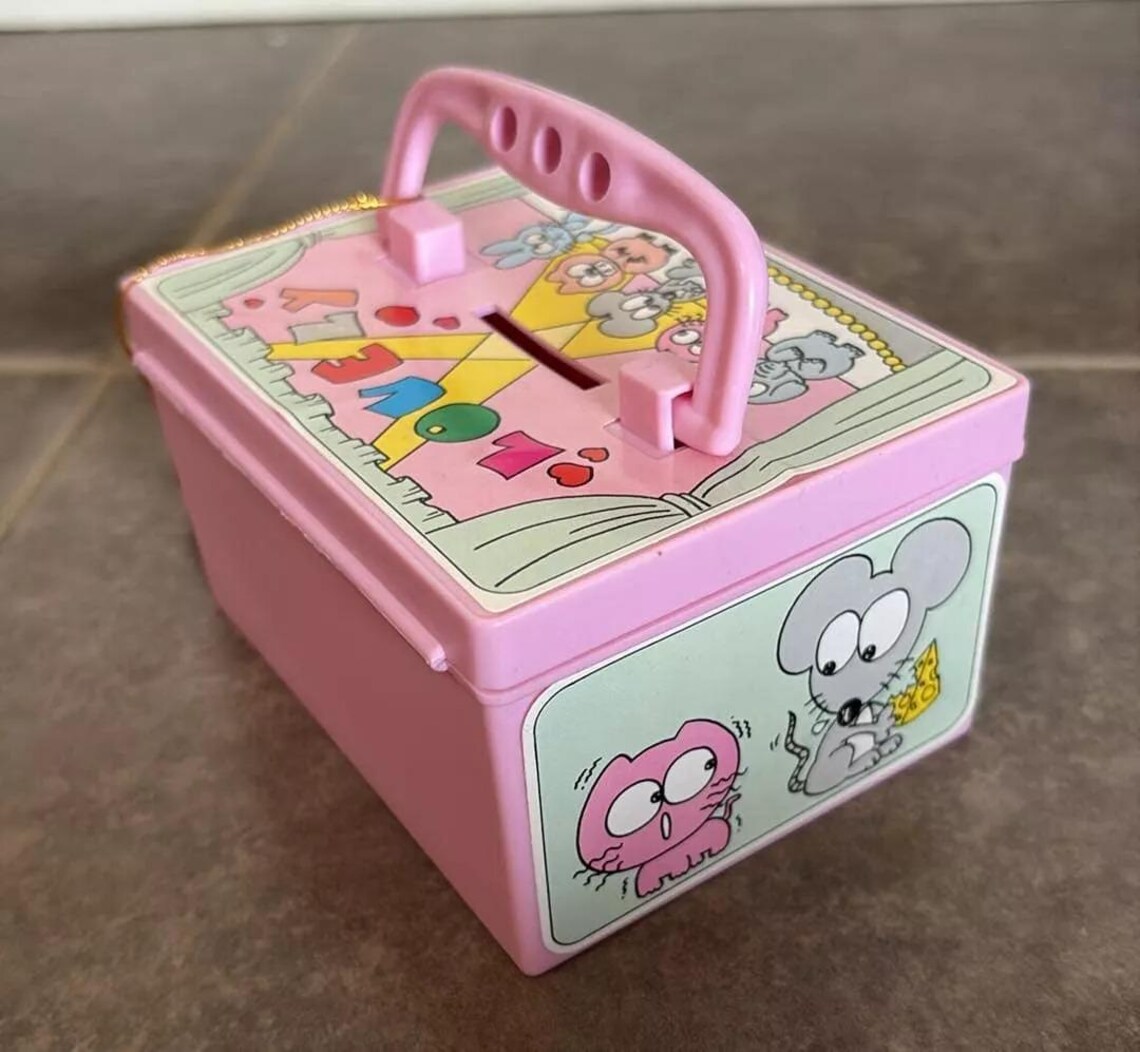Vintage Lovely Pink Plastic Coin Box Bank 4 Inch Long W/lock & Key - Etsy