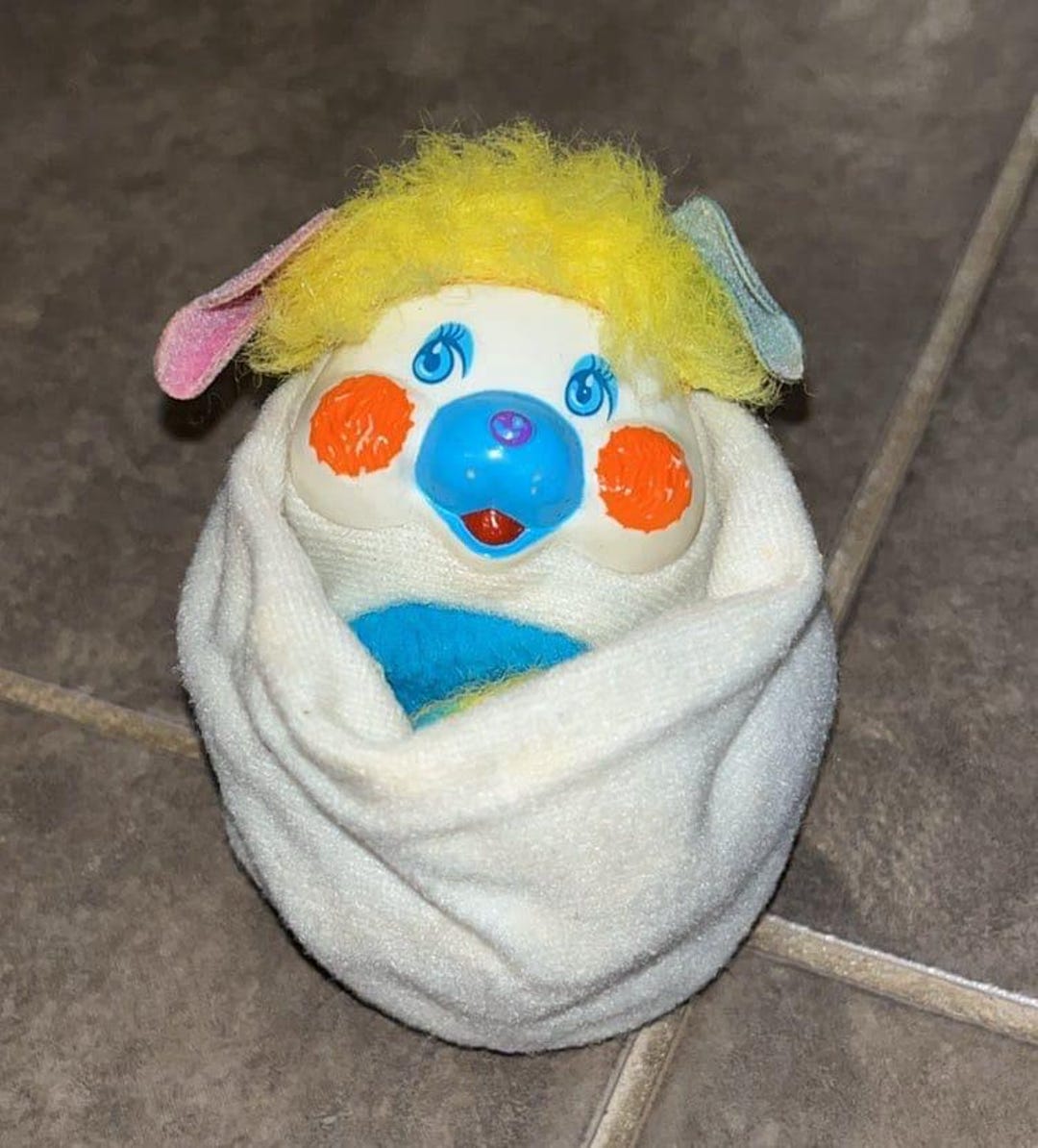 Vintage 1986 Mattel Pocket Popples Mini Stuffed Animal Plus Toy White 3 ...