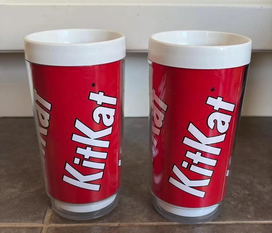 Vintage Kit-kat Candy Chocolate Bar Tumbler Cups 2 Included - Etsy