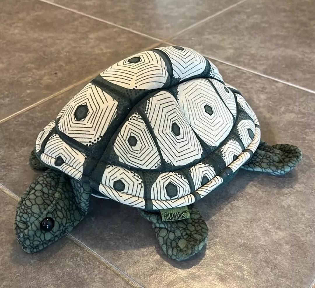 Folkmanis Tortoise Turtle Hand Puppet 12" Long Plush - Etsy