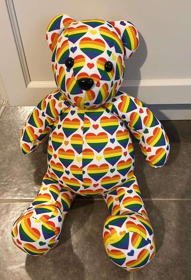 Gay Pride Rainbow Plush Love is Love Teddy Bear Plush Toy 16 - Etsy