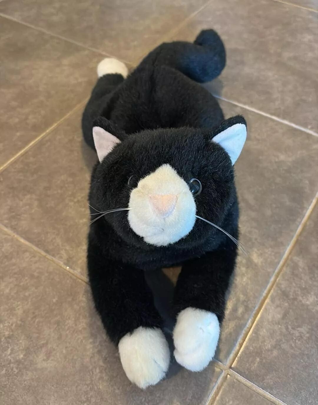 Vintage Dakin Applause Cat Puppet 20” Tags Black White - Etsy