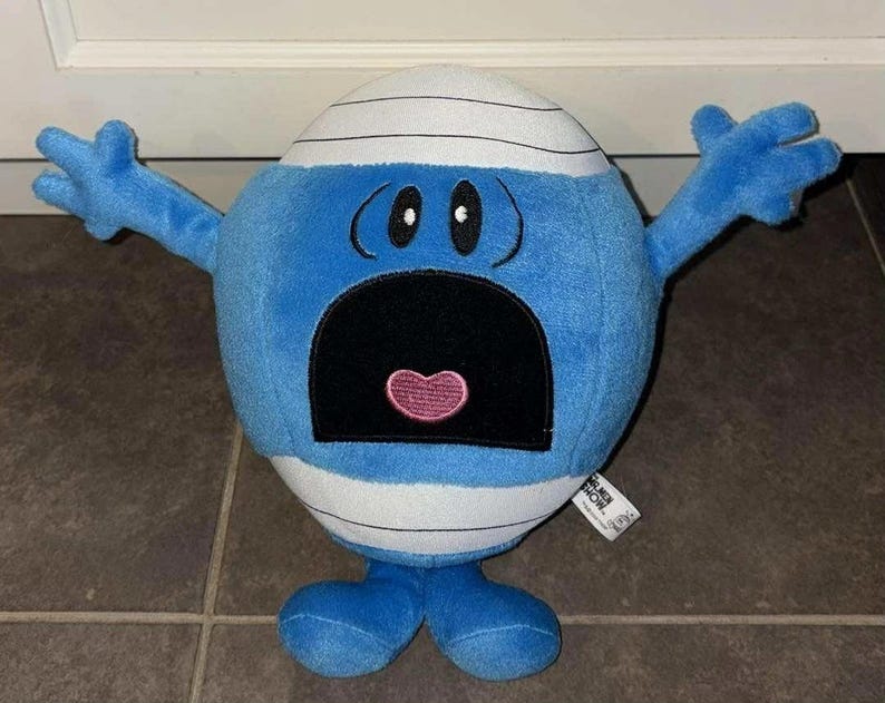 Vintage Nanco Mr Men Mr Bump Blue Plush Toy Stuffed Animal 12 Inch - Etsy
