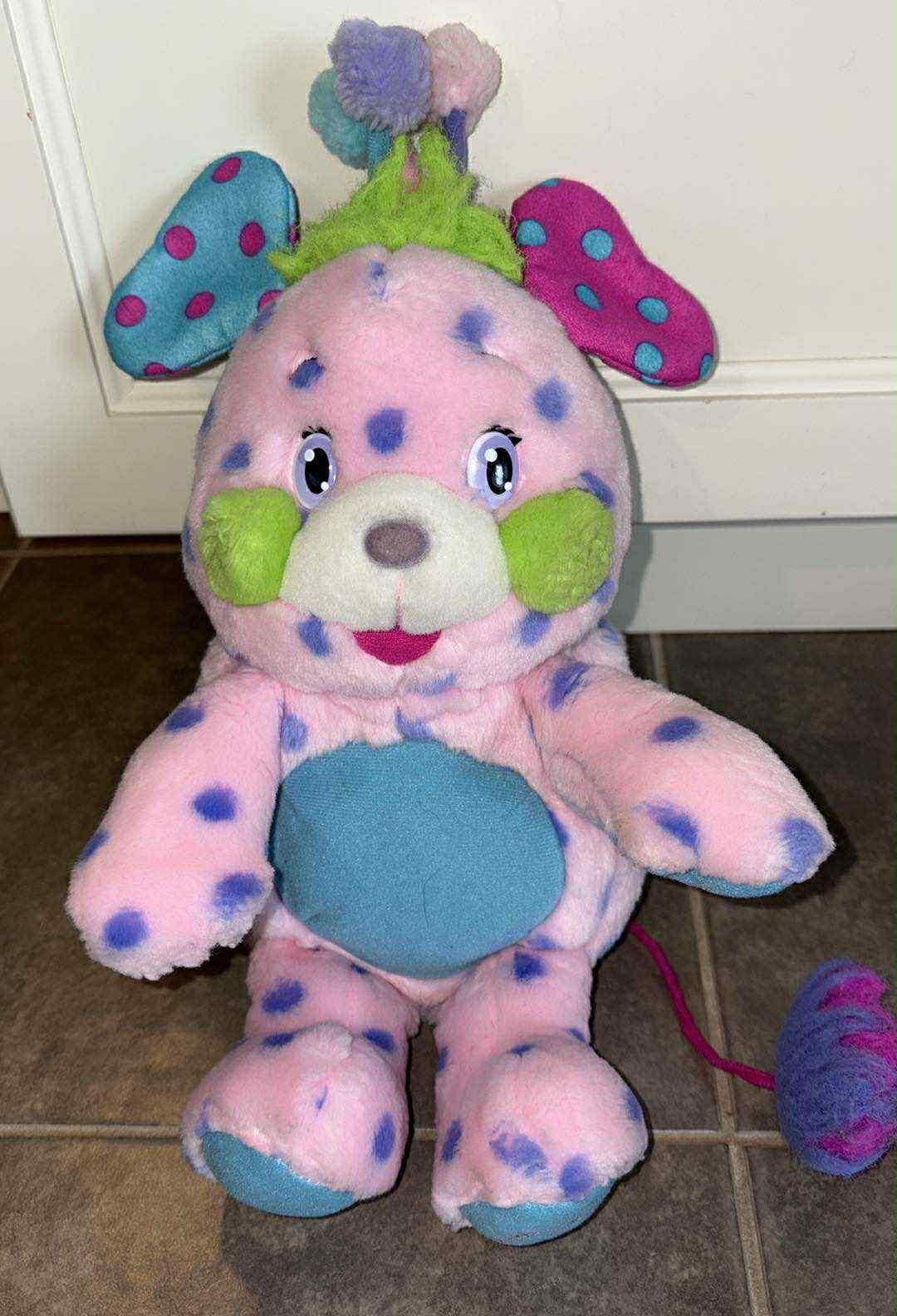 Vintage 2001 Popples Polka-dottie Pink Purple Polka Dots Stuffed Plush ...