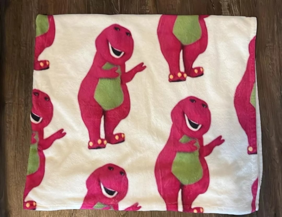 Vintage Barney the Dinosaur Kids Soft Blanket - Etsy