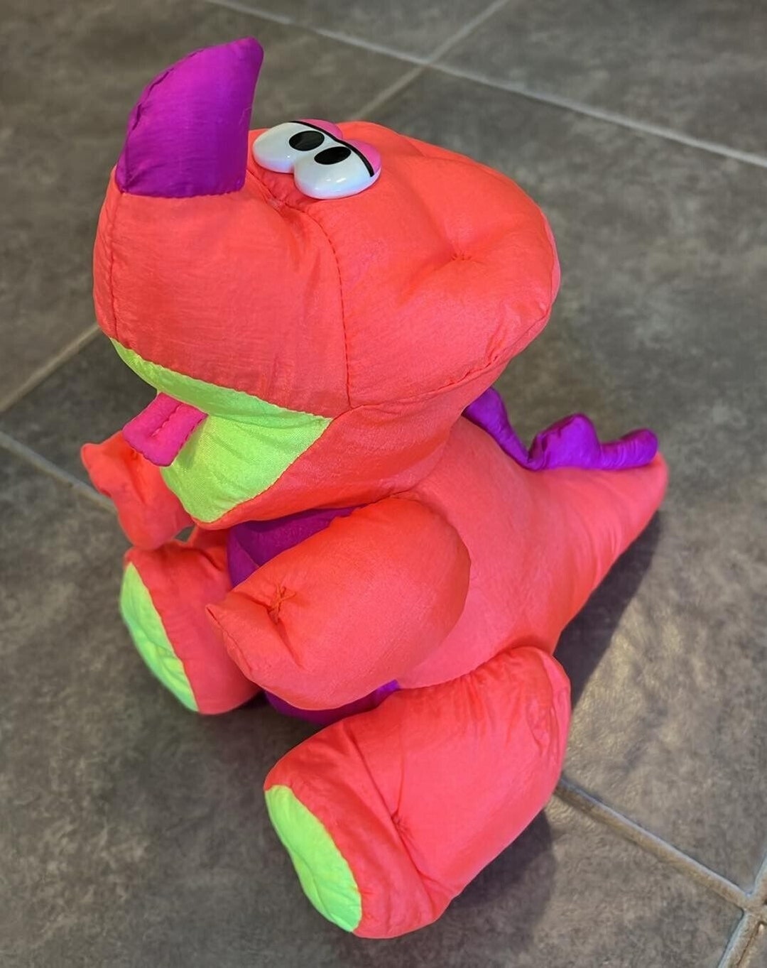 1992 Fisher Price Puffalump Dinosaur Plush Triceratops Squeak Toy Dino ... 1992 Fisher Price Puffalump Dinosaur Plush Triceratops Squeak Toy Dino ...
