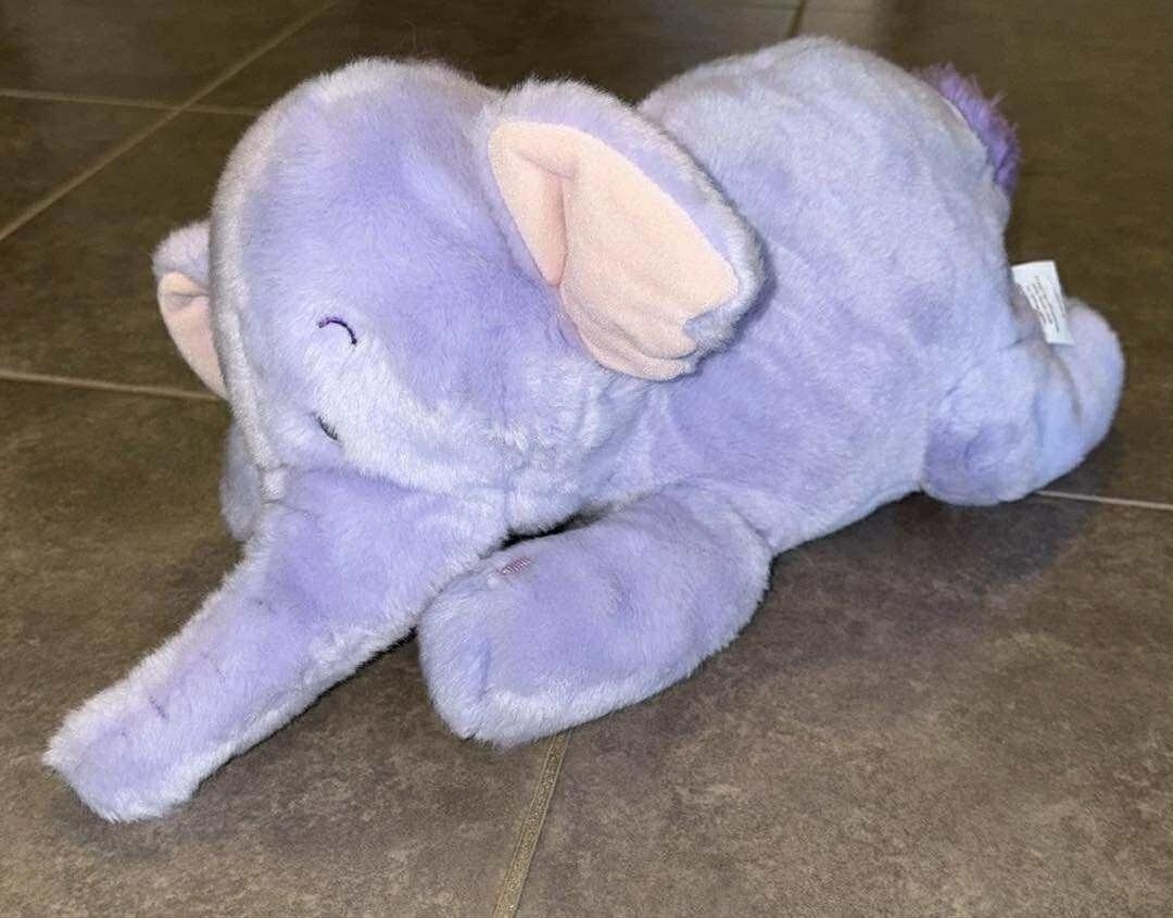 Disney Store 14” Heffalump Lumpy Plush Winnie the Pooh Purple Elephant ...