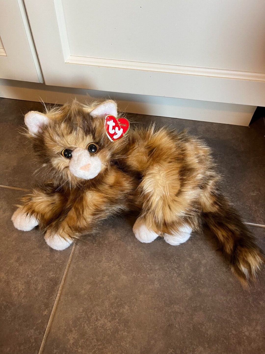 TY Classic 12" Plush JUMBLES Cat Tabby CALICO Large Stuffed Animal - Etsy