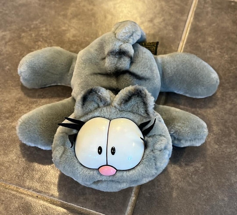 Vintage Garfield NERMAL Gray Plush Cat Bean Bag Stuffed Animal Toy 6 - Etsy