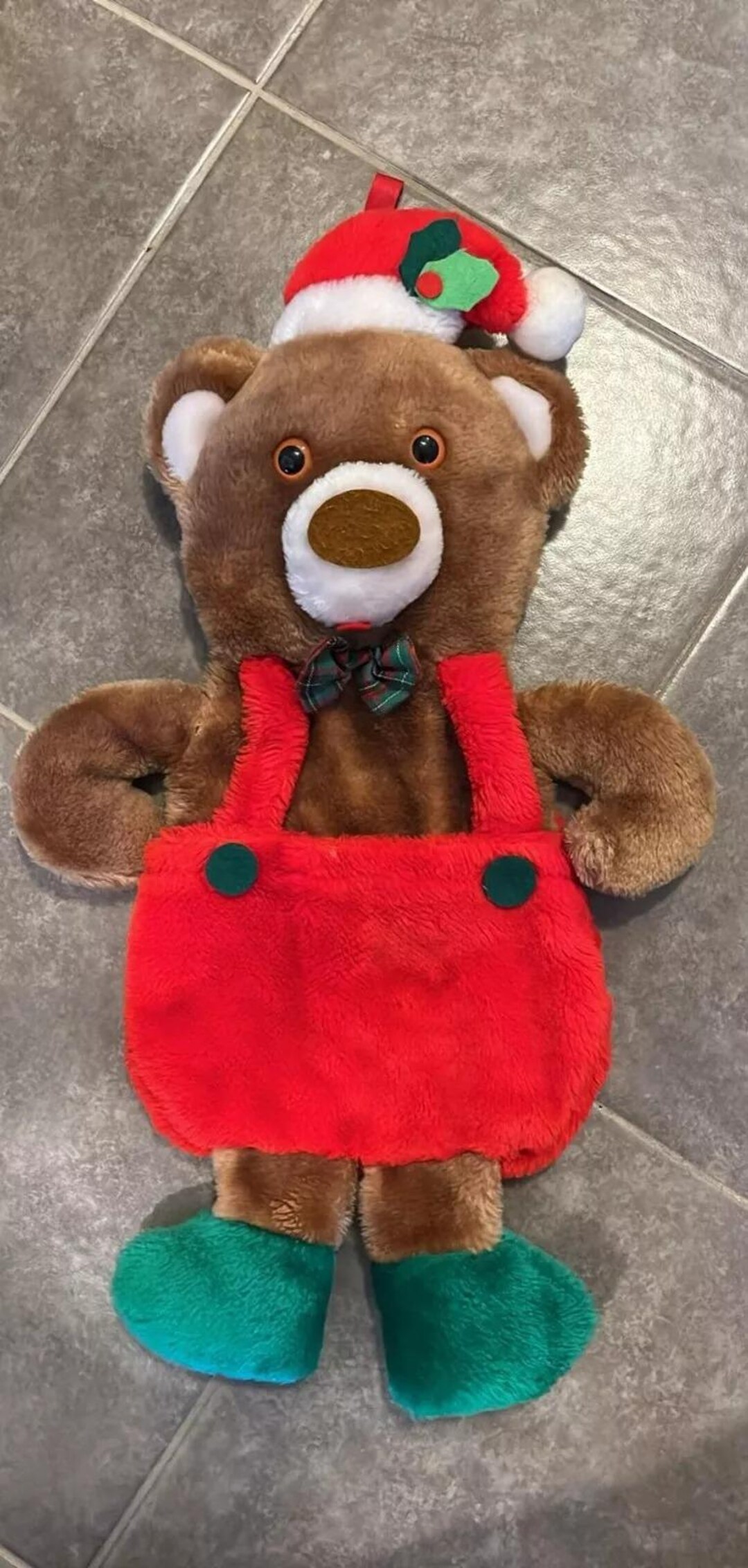Vintage 1987 Sears Theodore Teddy Bear Christmas Stocking Plush 19 In ...