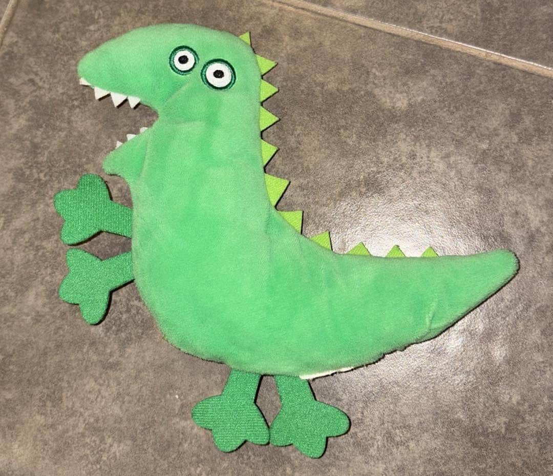 2003 Peppa Pig Green Flat Mr. Dinosaur Dino Plush Stuffed Animal Toy 6 ...