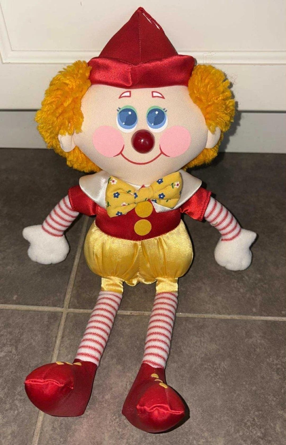 1985 Amtoy Goof Ball Clown Plush American Greetings Stuff Toy Rare 14 ...