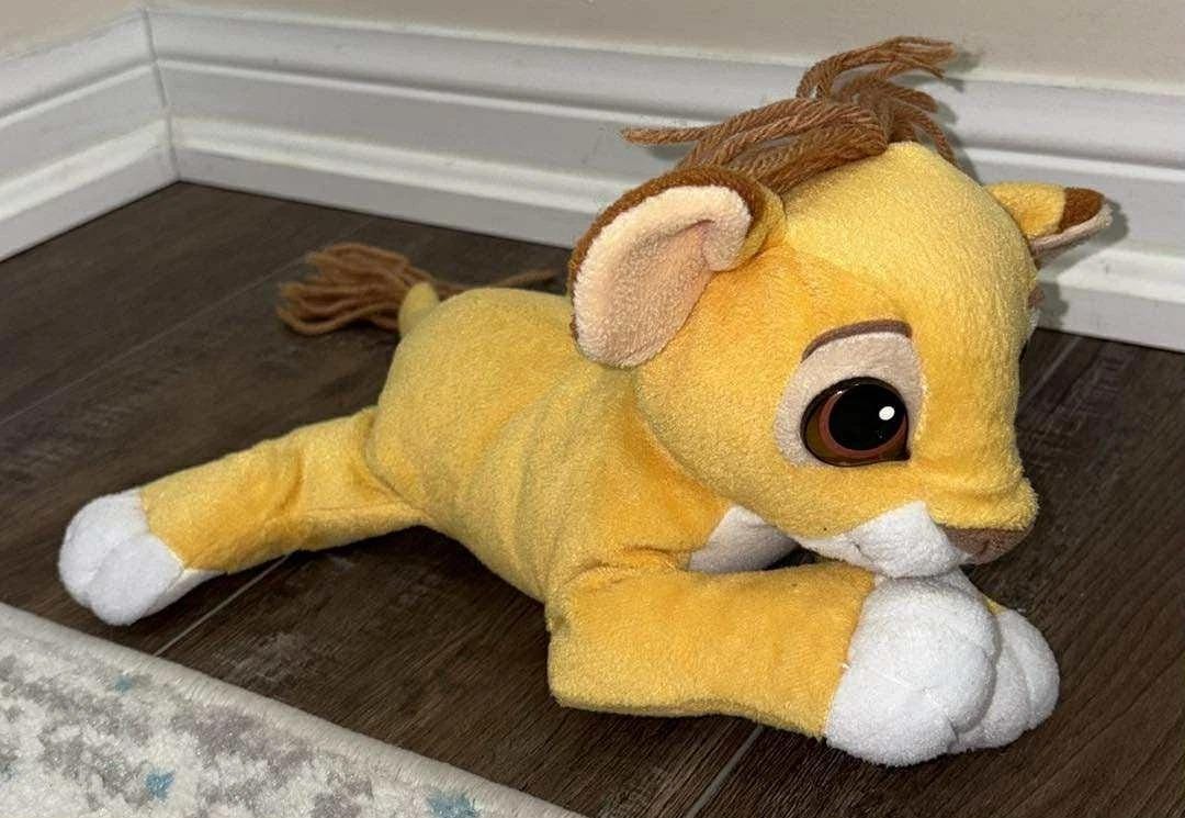 Vintage 1995 Newborn the Lion King Simba Cub Plush Disney Mattel Yarn ...