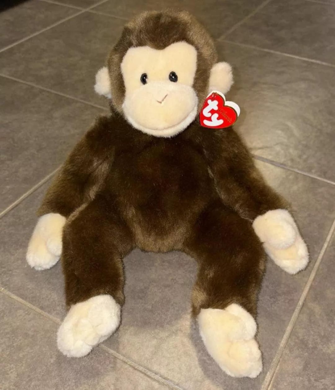 Ty Classic Twiddle the Monkey Plush Brown Stuffed Animal 12" - Etsy