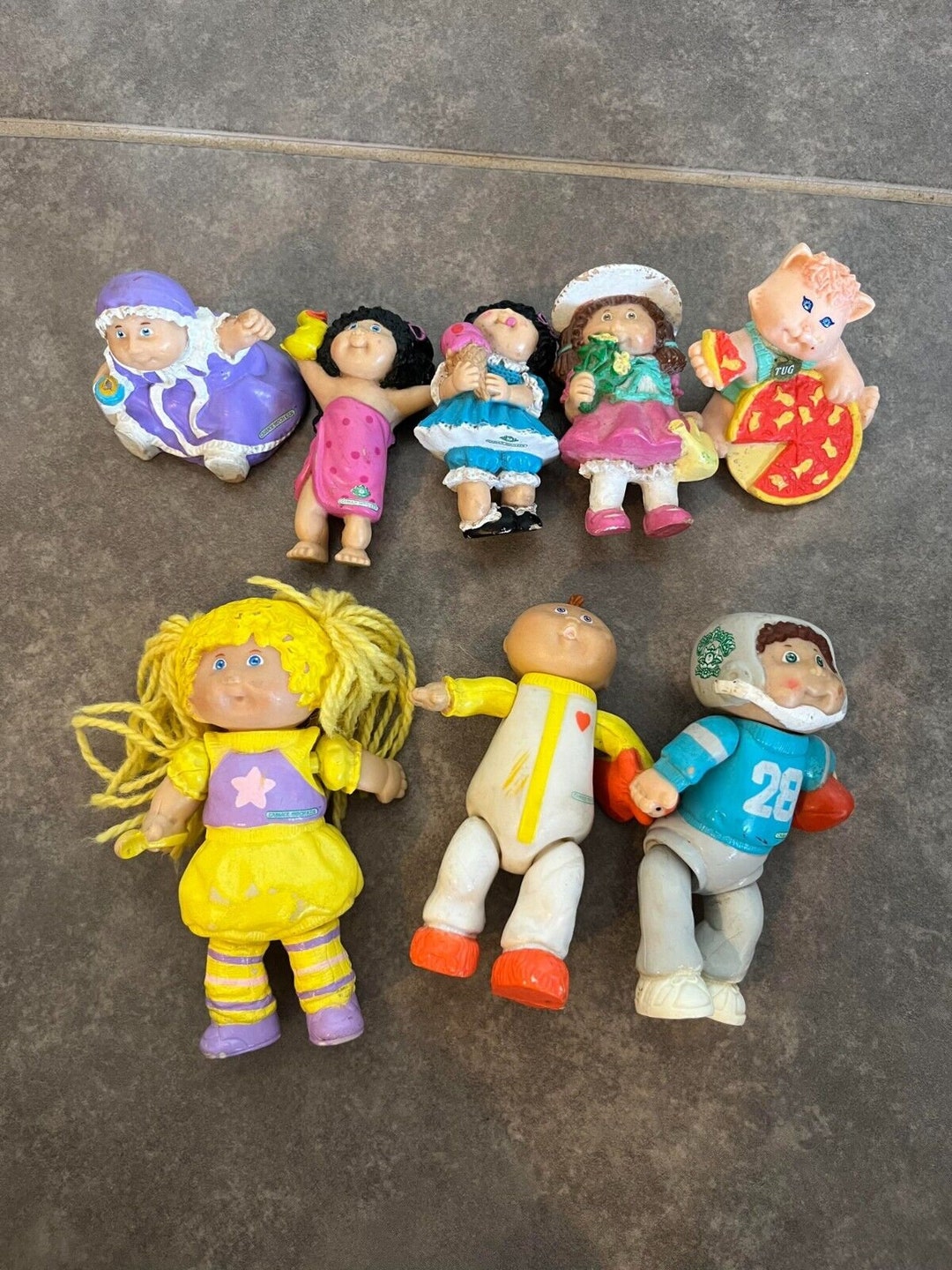 Lot of 8 Vintage 1984 Cabbage Patch Kids Doll Mini Figures PVC ...