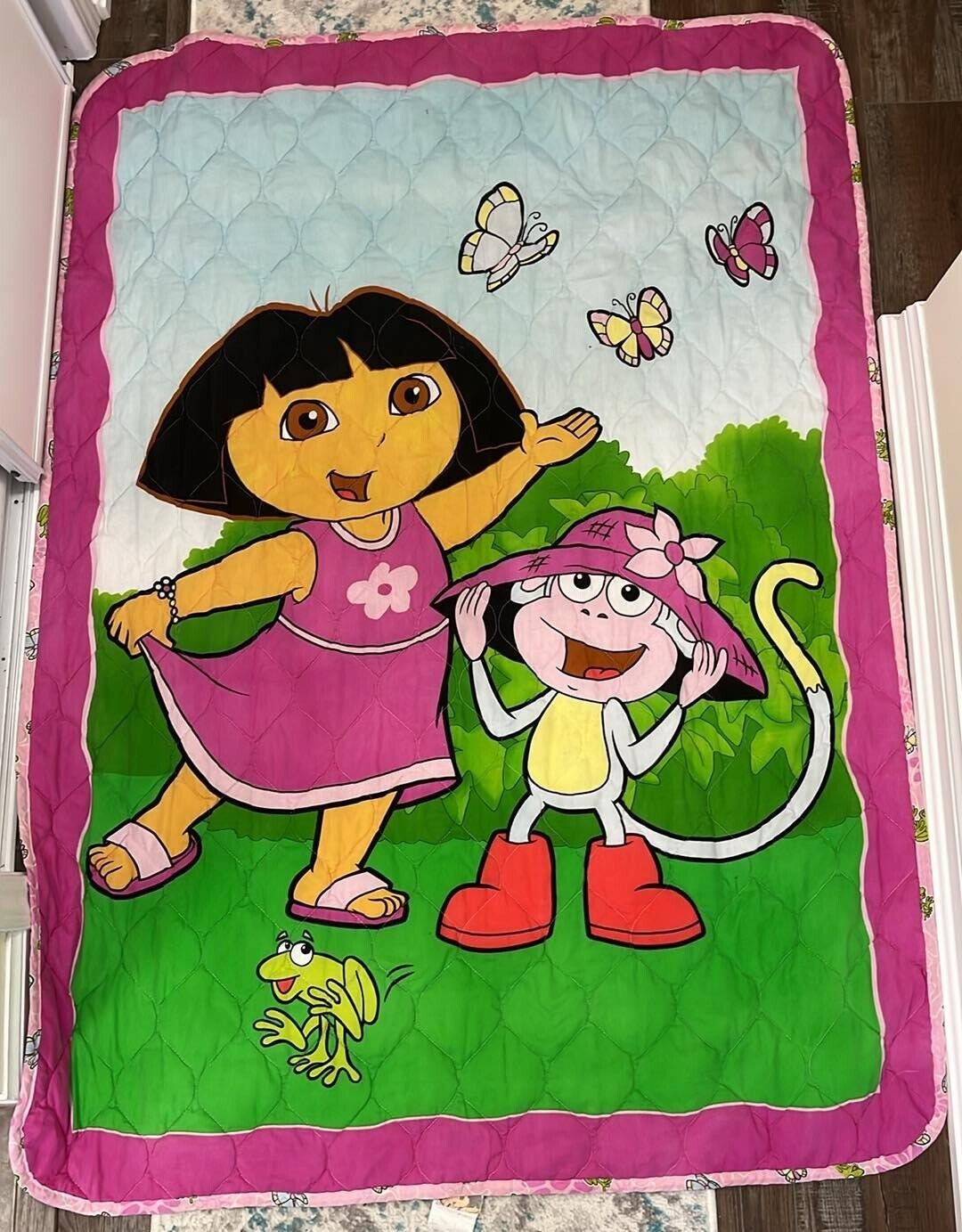 Vintage Dora the Explorer and Boots Kids Quilted Blanket - Etsy
