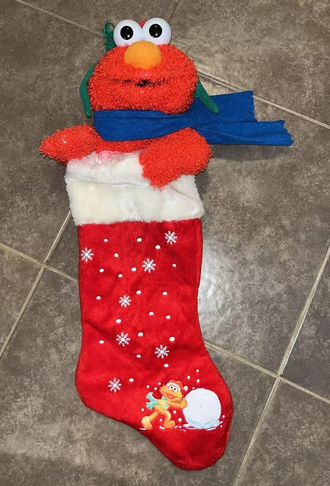 Sesame Street Plush Elmo Character Christmas Stocking 22" - Etsy