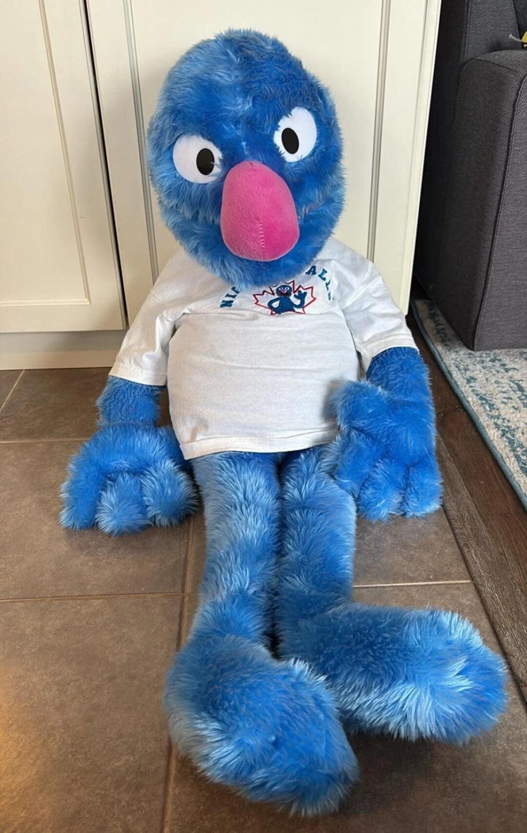 2003 Nanco Sesame Street Grover HUGE 45" Stuffed Animal Niagara Falls T ...