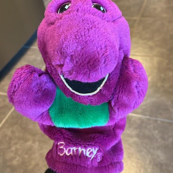 Barney Hand Puppet 1992 - Etsy