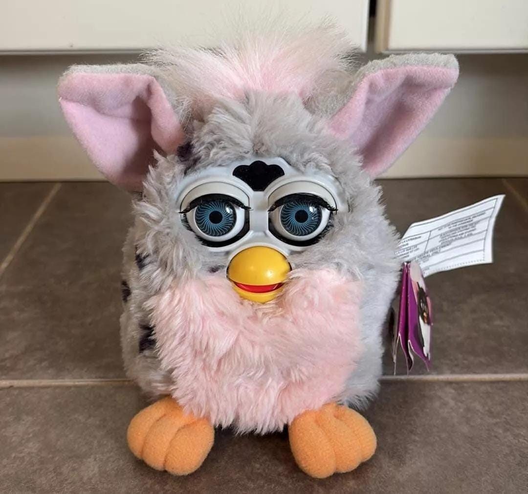 1998 FURBY Original Grey & Pink Black Spots Leopard Model Works - Etsy