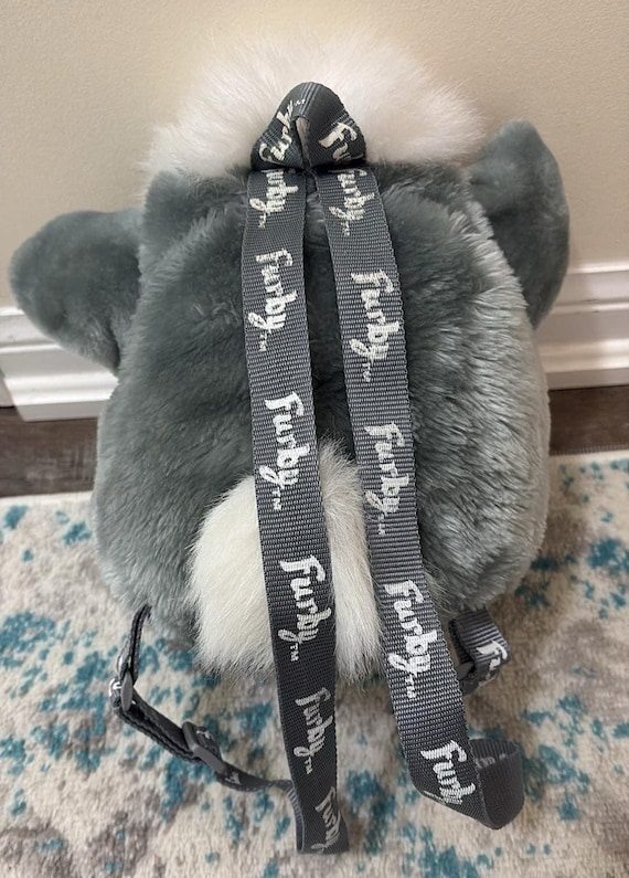 Vintage 1999 Furby Backpack Bag Grey With 12" Adjusta… - Gem