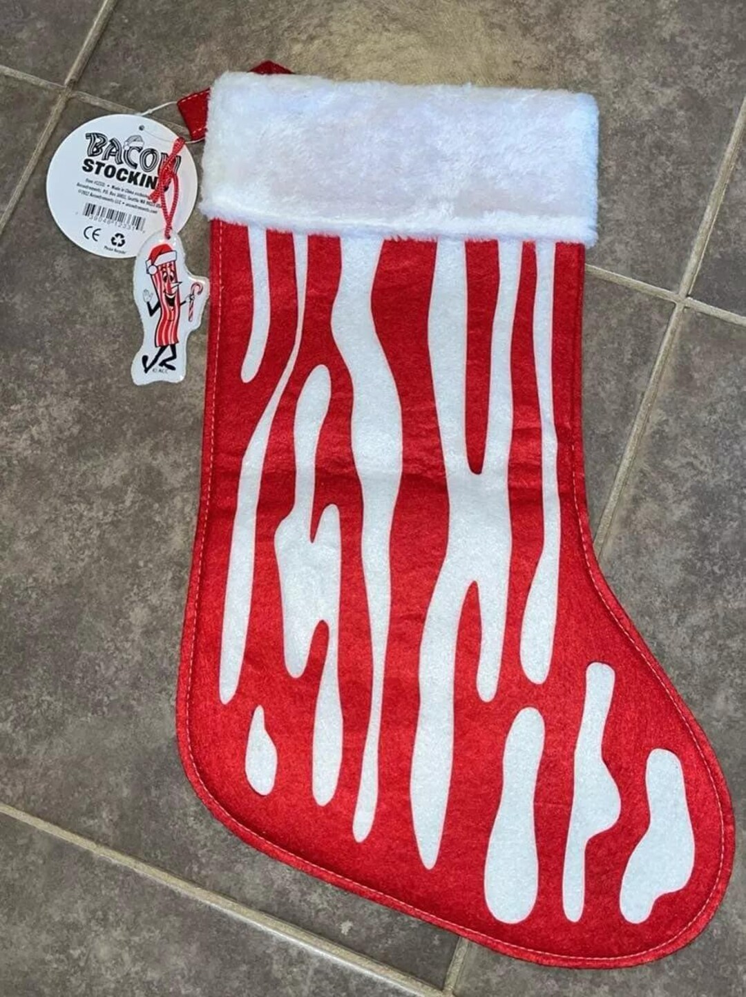 Mr. Bacon Felt Stocking Novelty Gag Christmas Stocking - Etsy