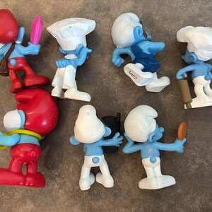 The Smurfs Mcdonalds Happy Meal Toys Peyo 3” PVC Cartoon 7 Included - Etsy