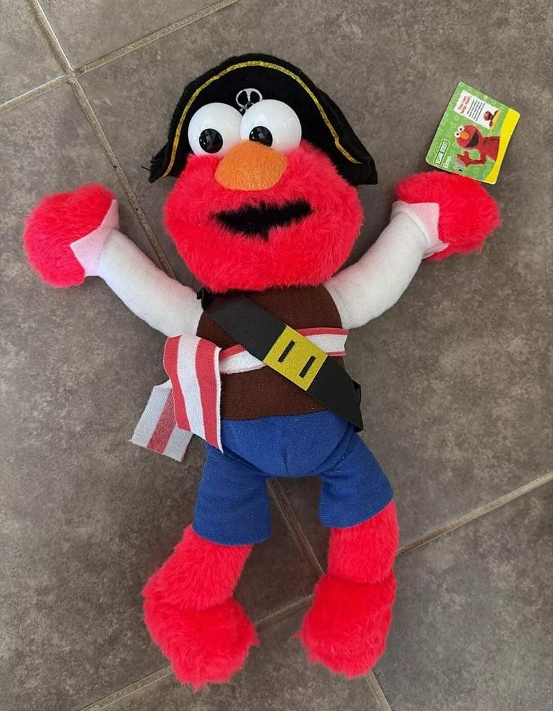 Nanco Pirate Elmo Sesame Street Workshop 12" Long - Etsy
