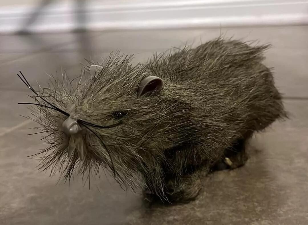 Vintage Halloween Fuzzy up Rat Decor Toy 8" - Etsy