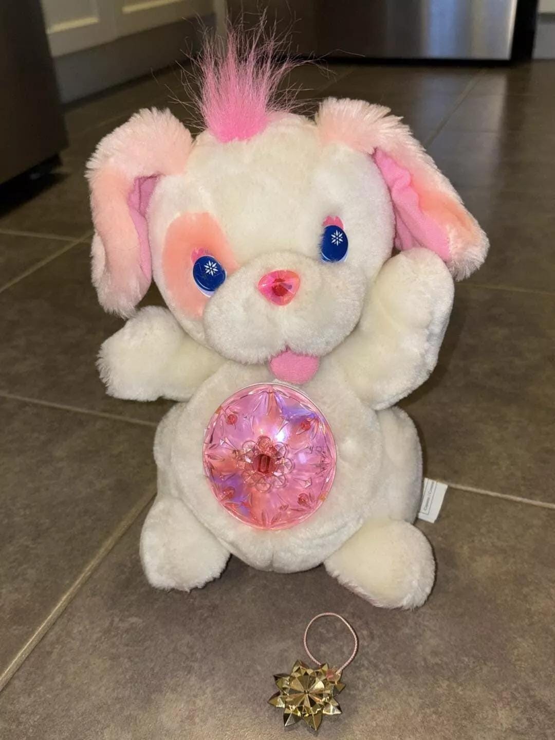 Vintage 1994 Kenner Secret Keepins Pups White & Pink Puppy Dog Plush ...