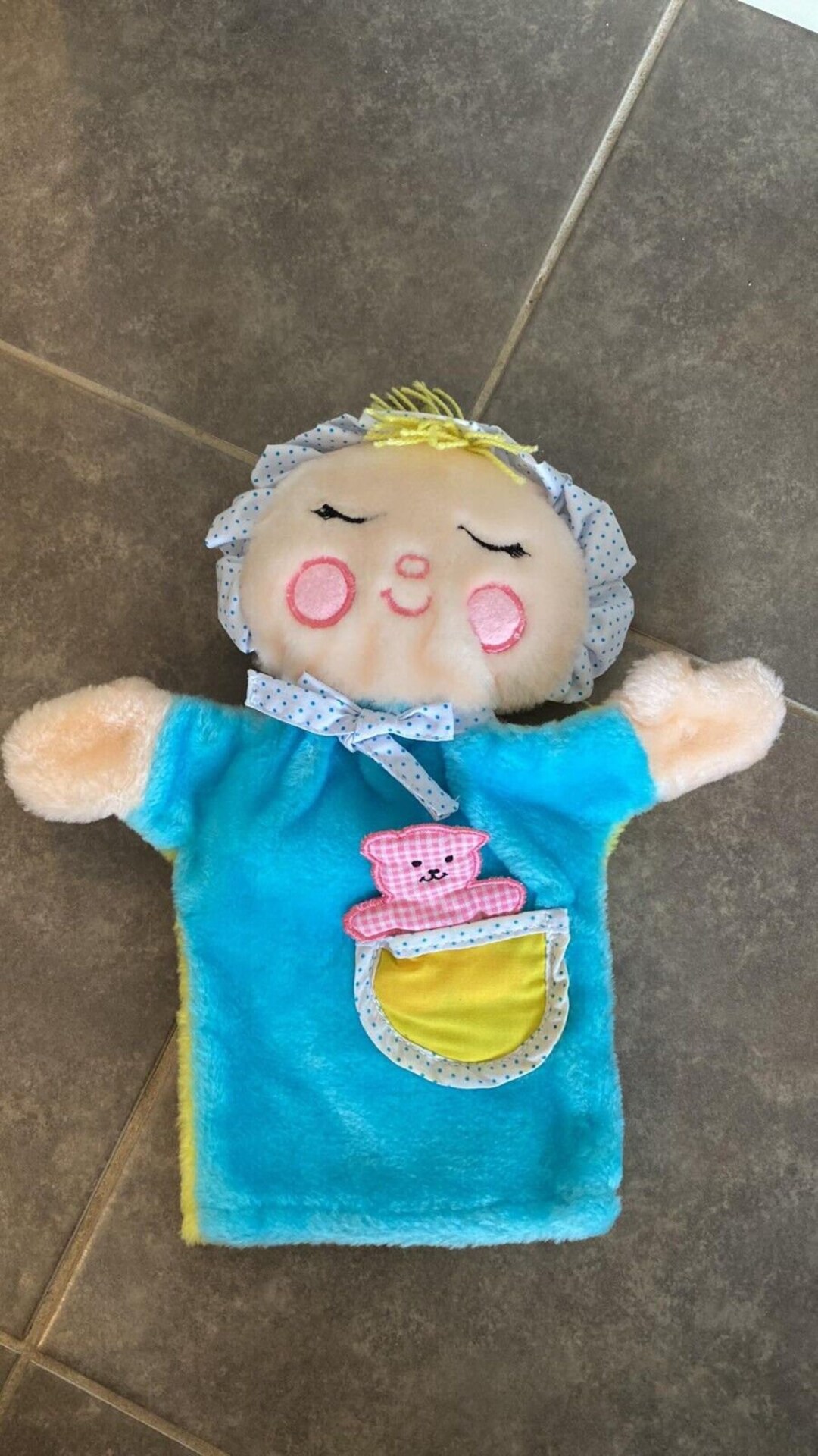 Dakin 1983 Baby Things Awake Asleep Baby Hand Puppet Rare - Etsy