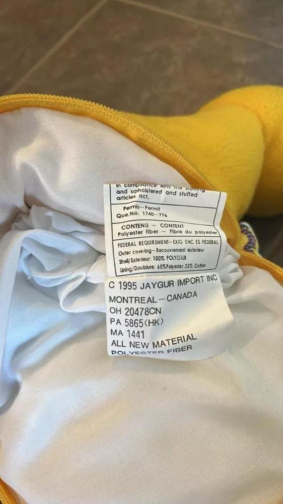 Vintage 1995 Teletubbies LaLa Backpack - Gem