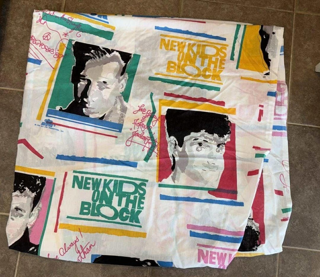 Vintage 1990 New Kids on the Block Twin Fitted Sheet Only NKOTB - Etsy