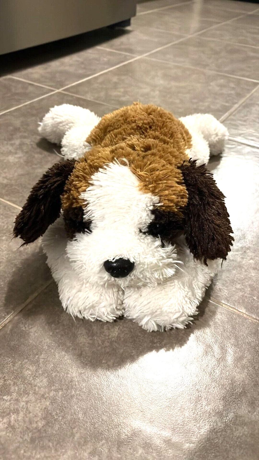 TY Classic Yodeler St. Bernard Plush 14 Laying Puppy Dog Beanie Buddy ...