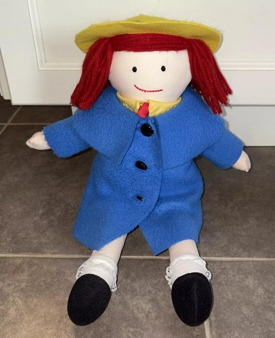 Vintage 1994 Eden Madeline Rag Doll Plush Stuffed Animal Toy Red Yarn ...