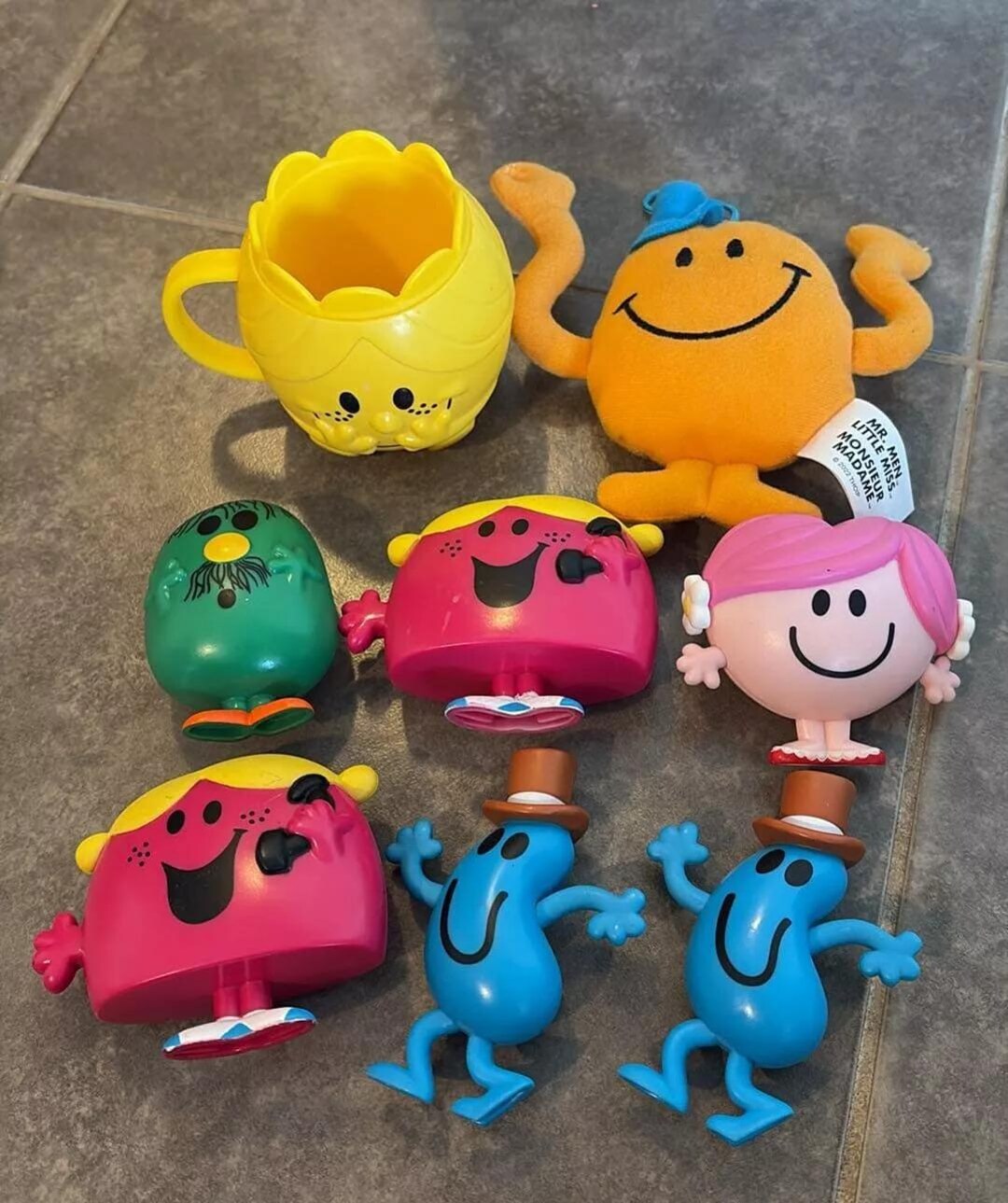 Mcdonalds Mr Men Little Miss Plush and Action Figure Lot 8 Toys ...