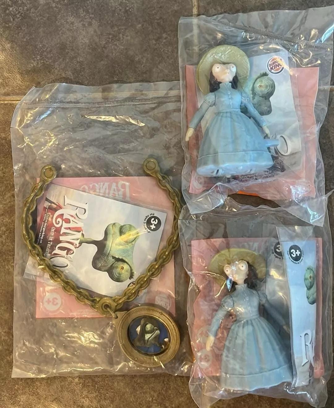 Rango Burger King Toy Twirlin Ms. Beans Figure and Spinning Pendant 3 ...