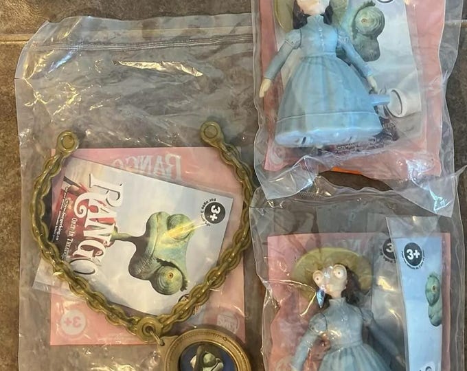Rango Burger King Toy Twirlin Ms. Beans Figure and Spinning Pendant 3 ...