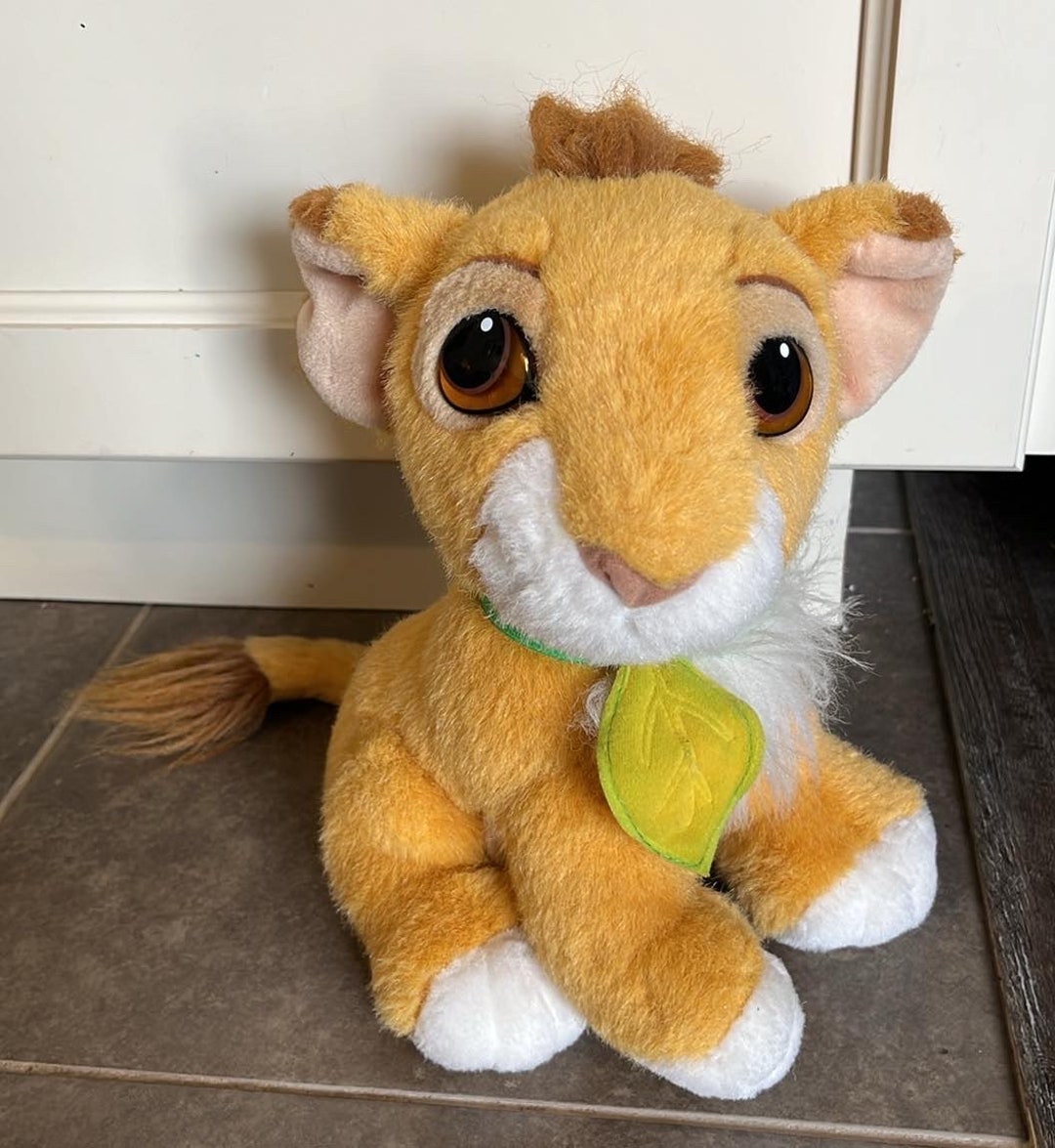 Vintage Disney 1993 Mattel the Lion King Simba Purring Plush Cub ...